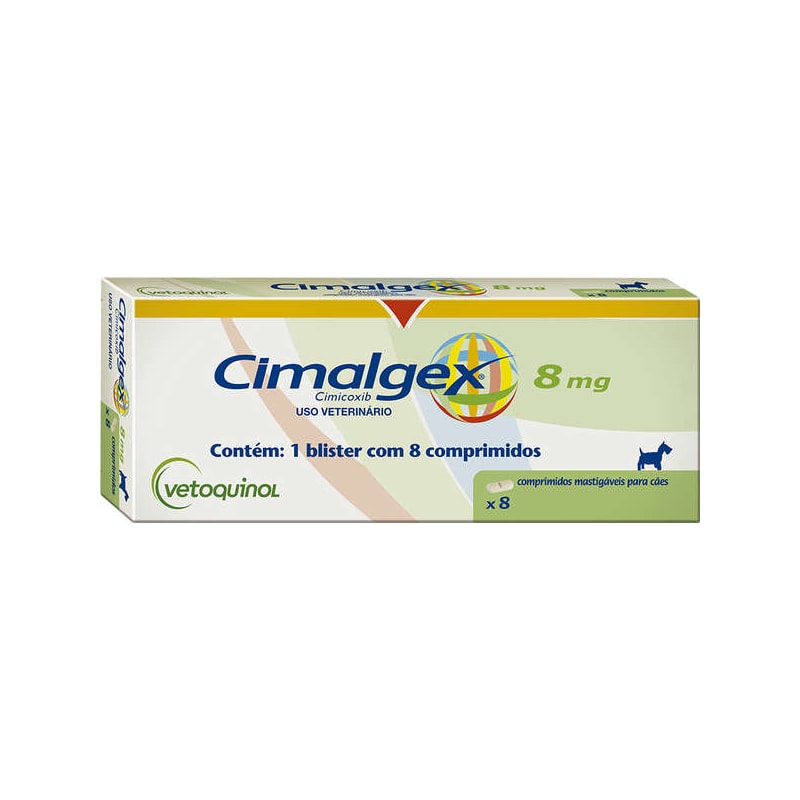 Cimalgex 8mg 8 comprimidos - Vetoquinol - Águia veterinária