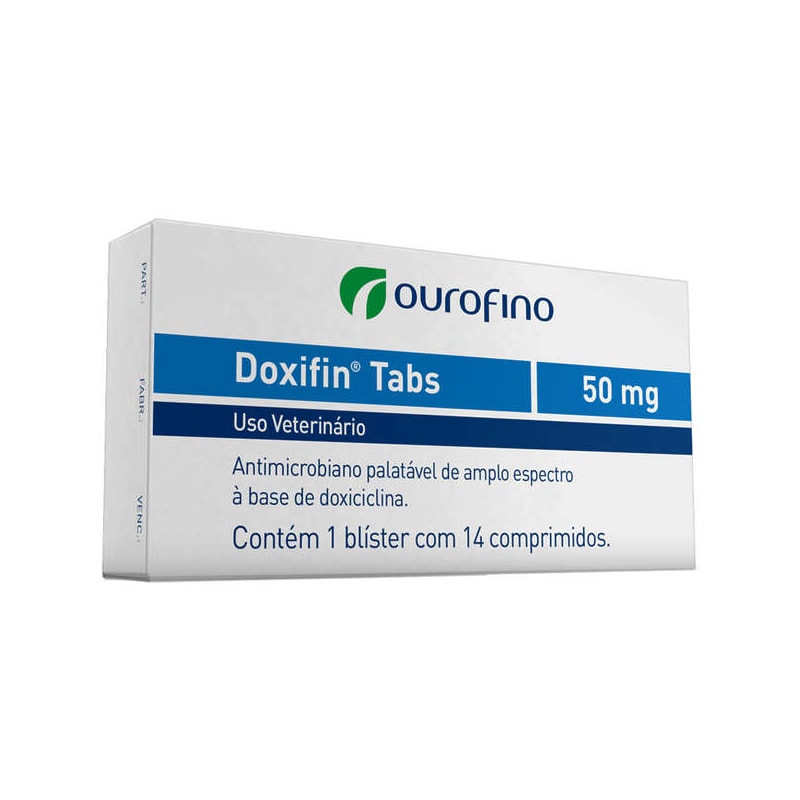 Doxifin Tabs Dipy 50mg 14 comprimidos - Ouro Fino - Águia veterinária