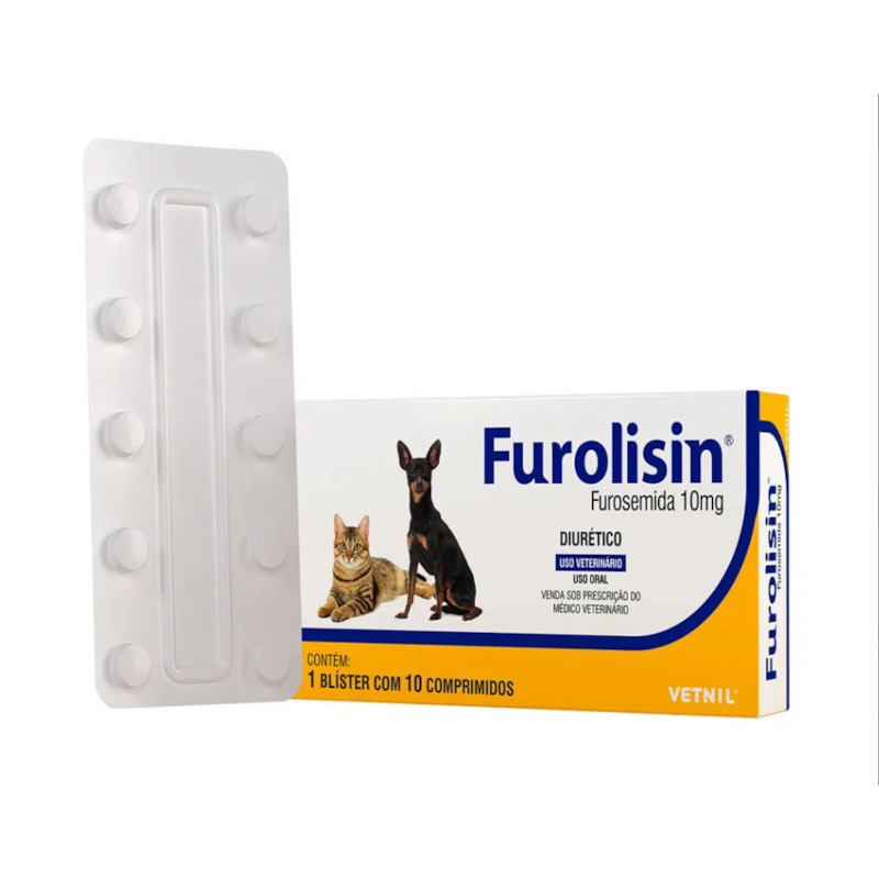 FUROLISIN 10MG - 10 COMPRIMIDOS BLISTER - Águia veterinária