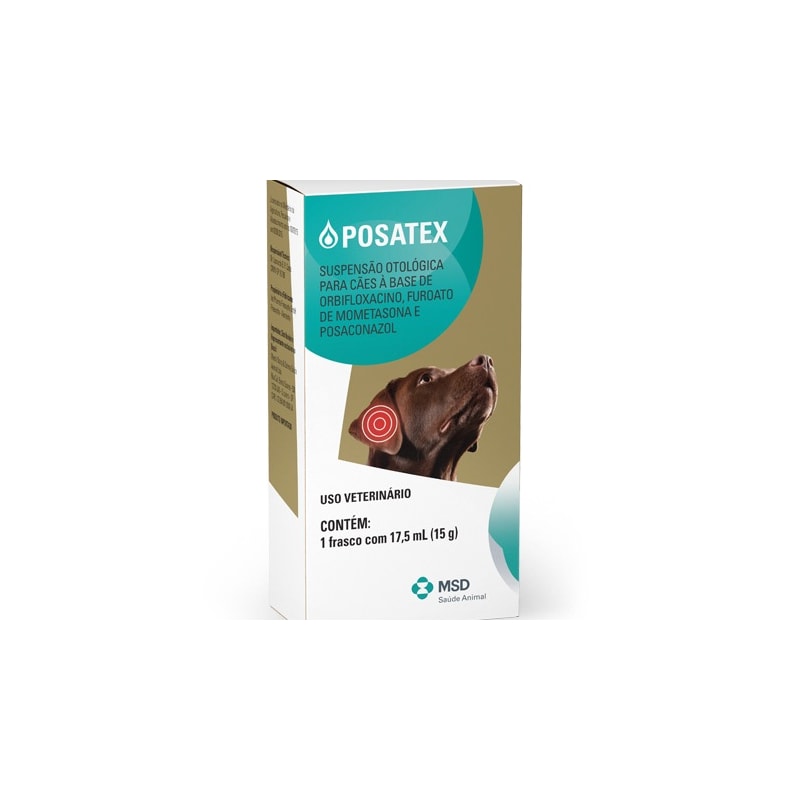 Posatex Suspensão Otológica 17,5ml - MSD - Águia veterinária