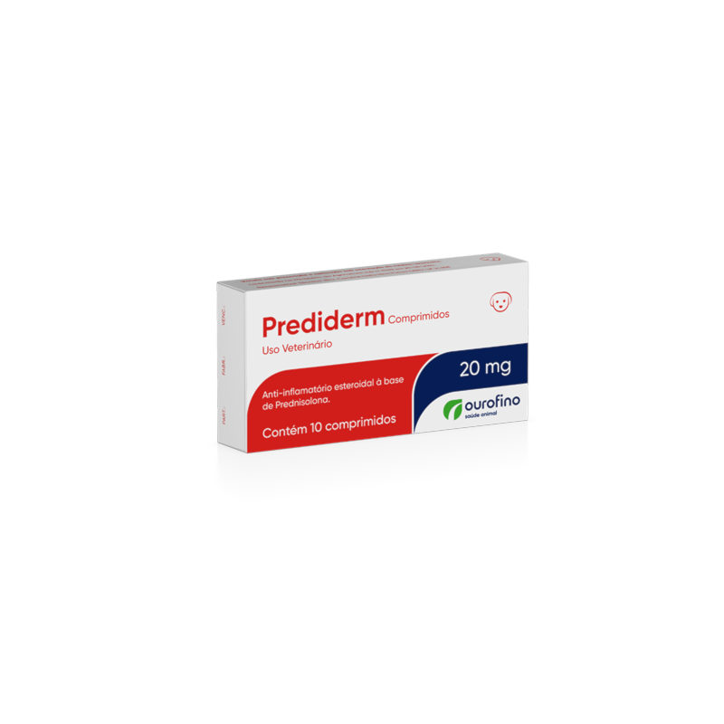 Prediderm 20mg 10 comprimidos - Ourofino - Águia veterinária